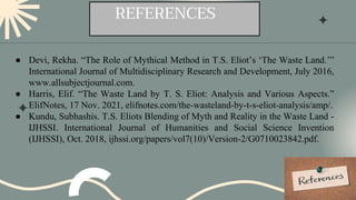 Mythical Technique in 'The West Land'.pptx