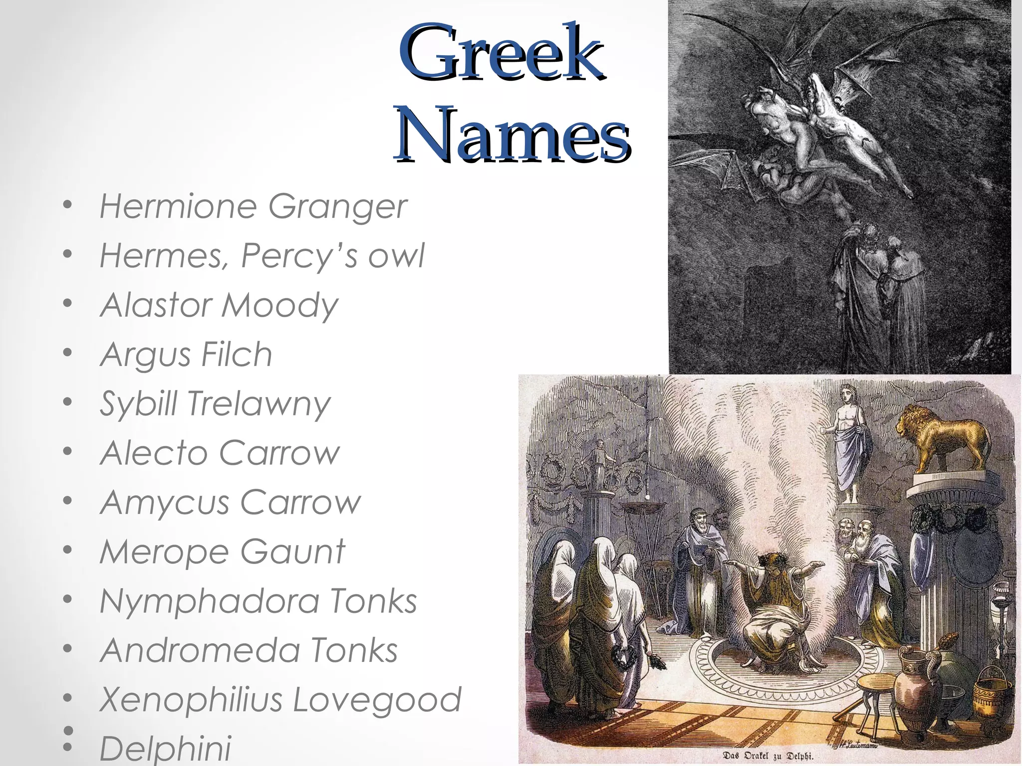 Mythic Names in Harry Potter | PPT