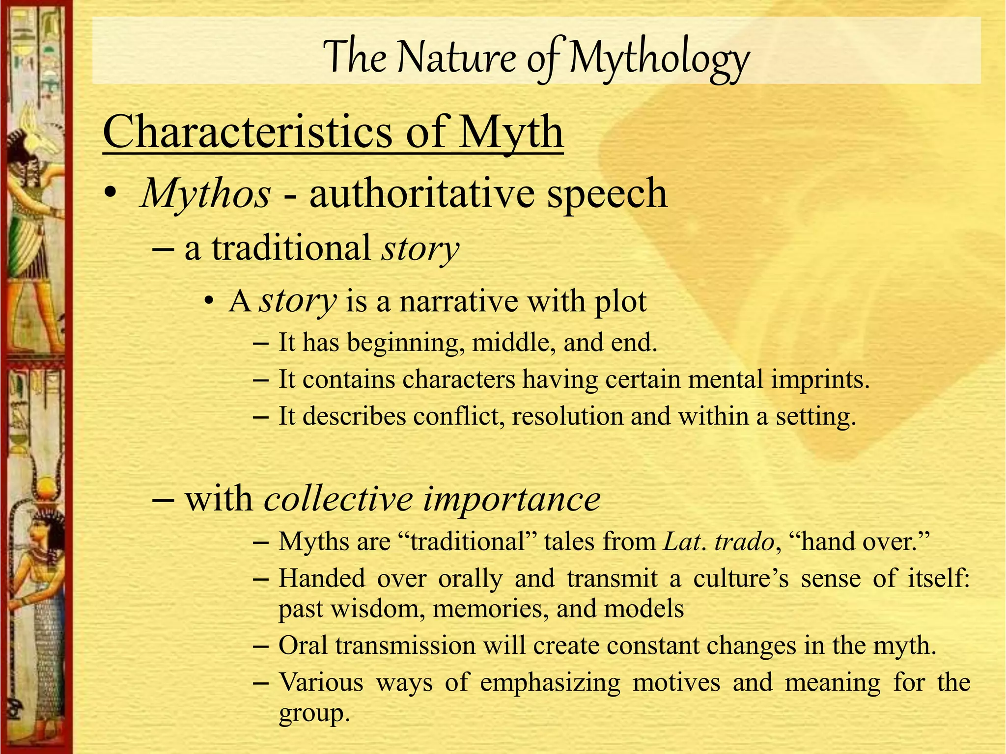 Myth mythology and folklore | PPTX