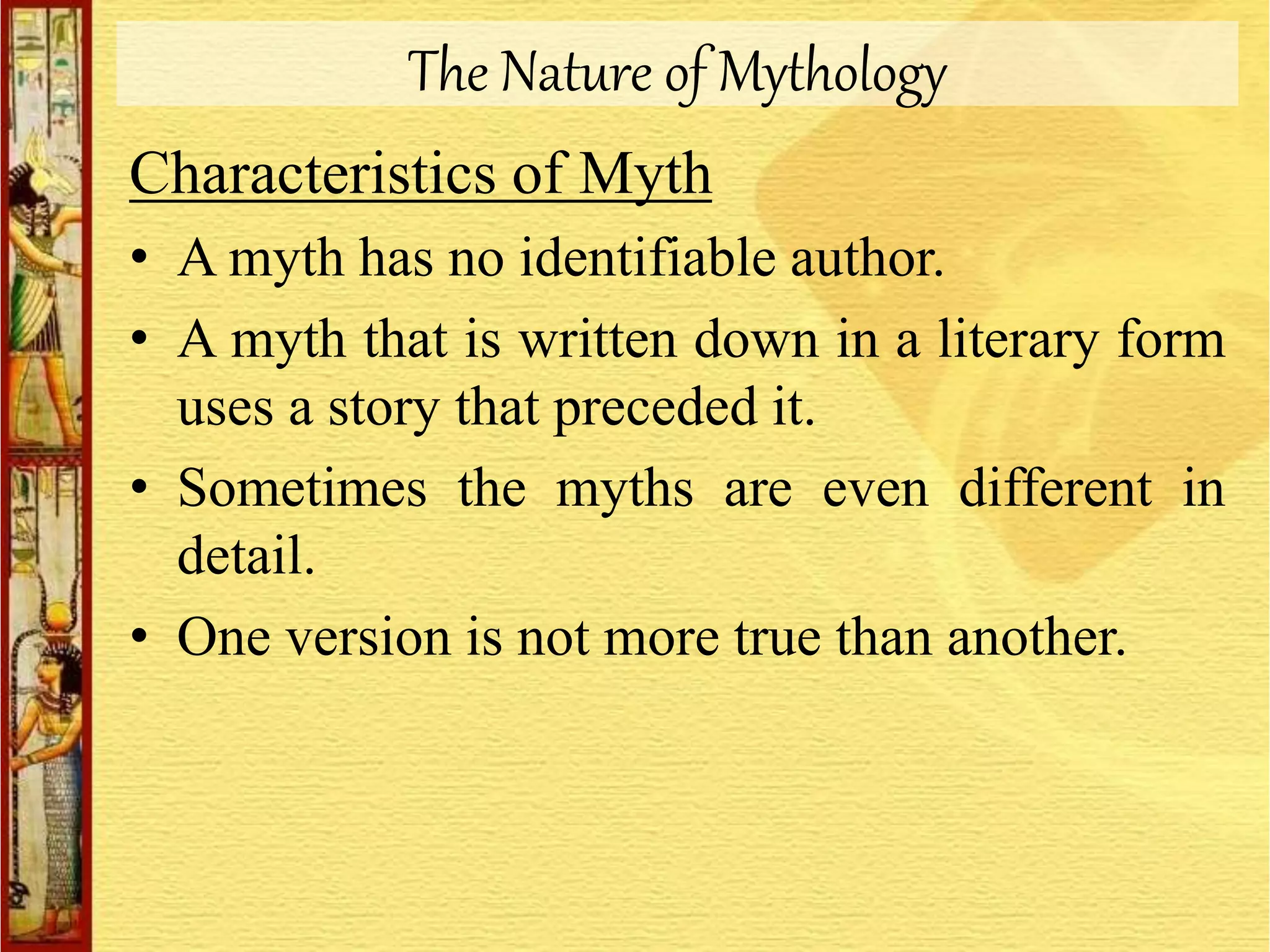 Myth mythology and folklore | PPTX