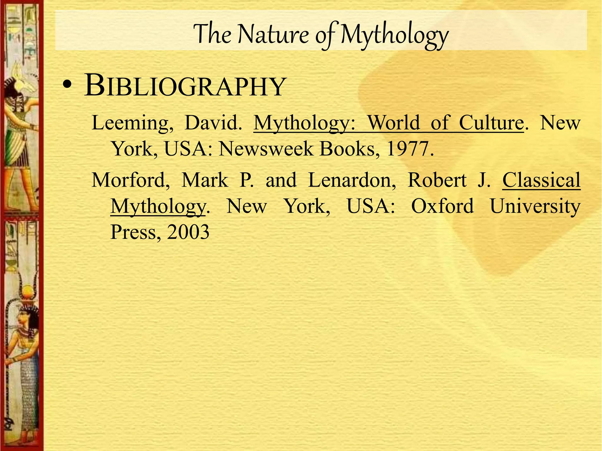 Myth mythology and folklore | PPTX