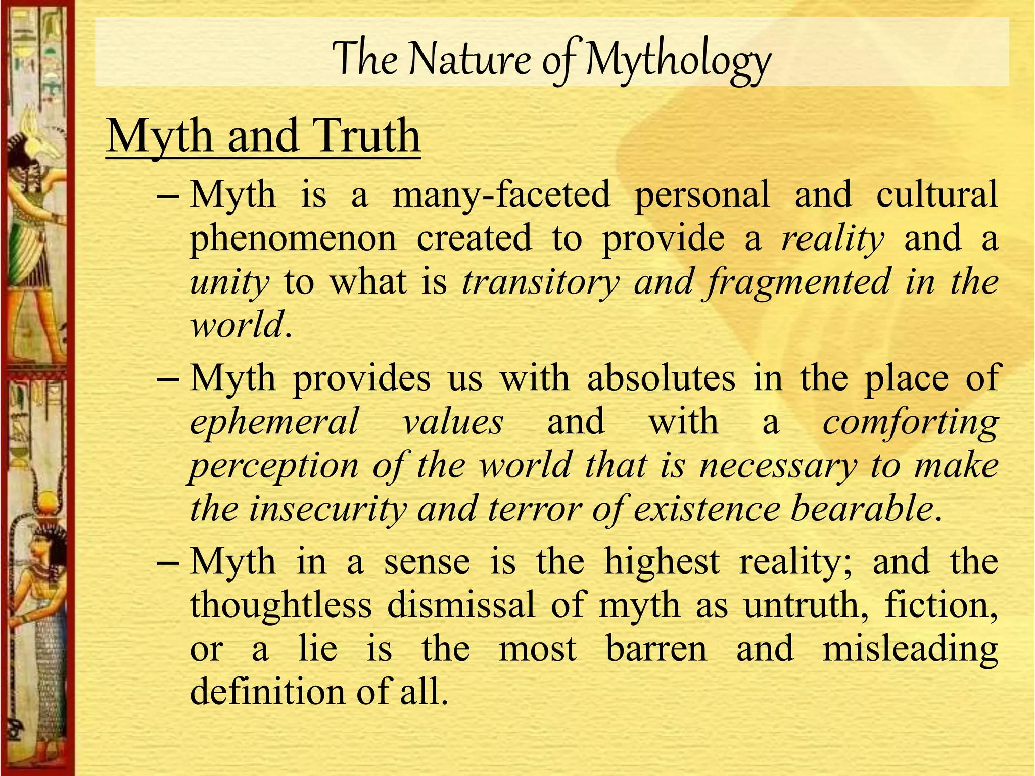 Myth mythology and folklore | PPTX