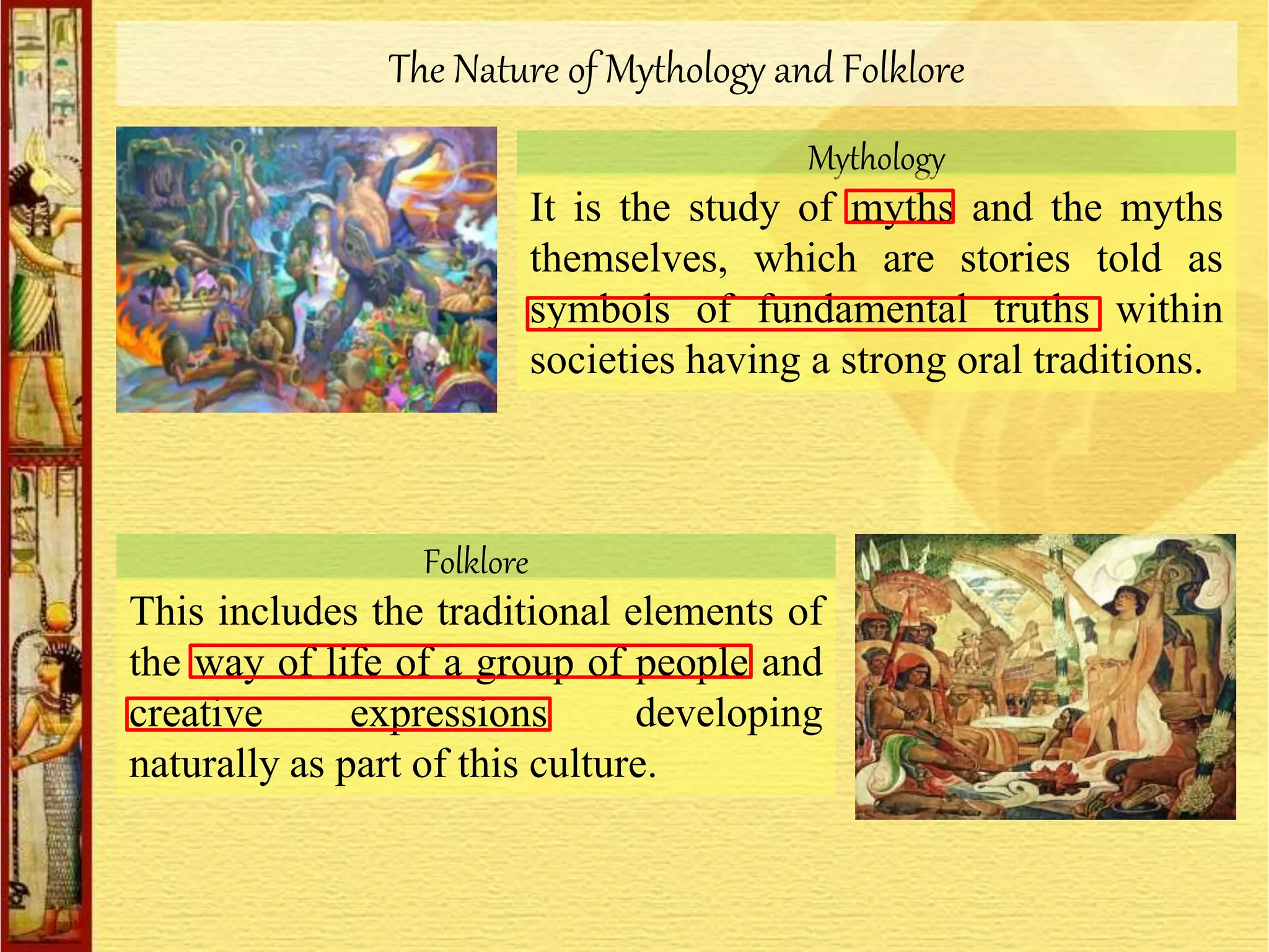 Myth mythology and folklore | PPTX