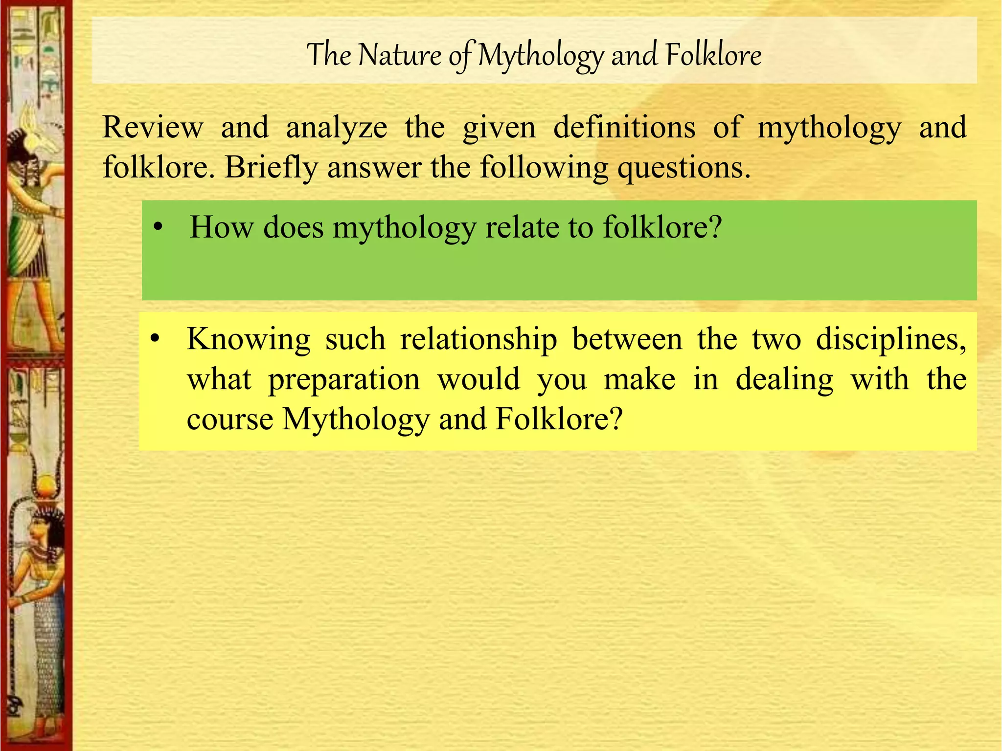 Myth mythology and folklore | PPTX