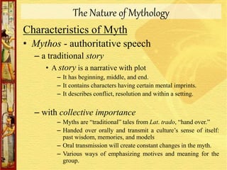 Myth mythology and folklore | PPTX