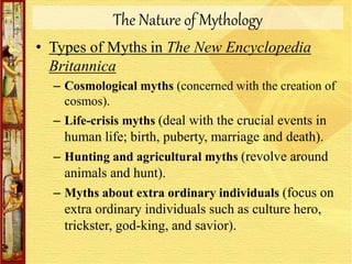 Myth mythology and folklore | PPTX