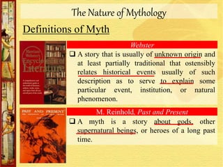 Myth mythology and folklore | PPTX