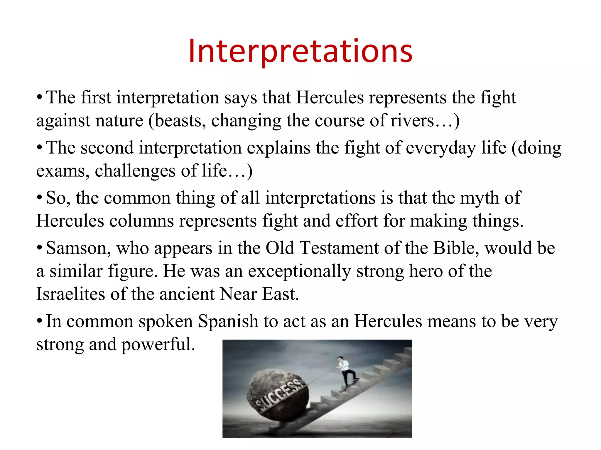 Myth of hercules - Spanish legend | PPTX