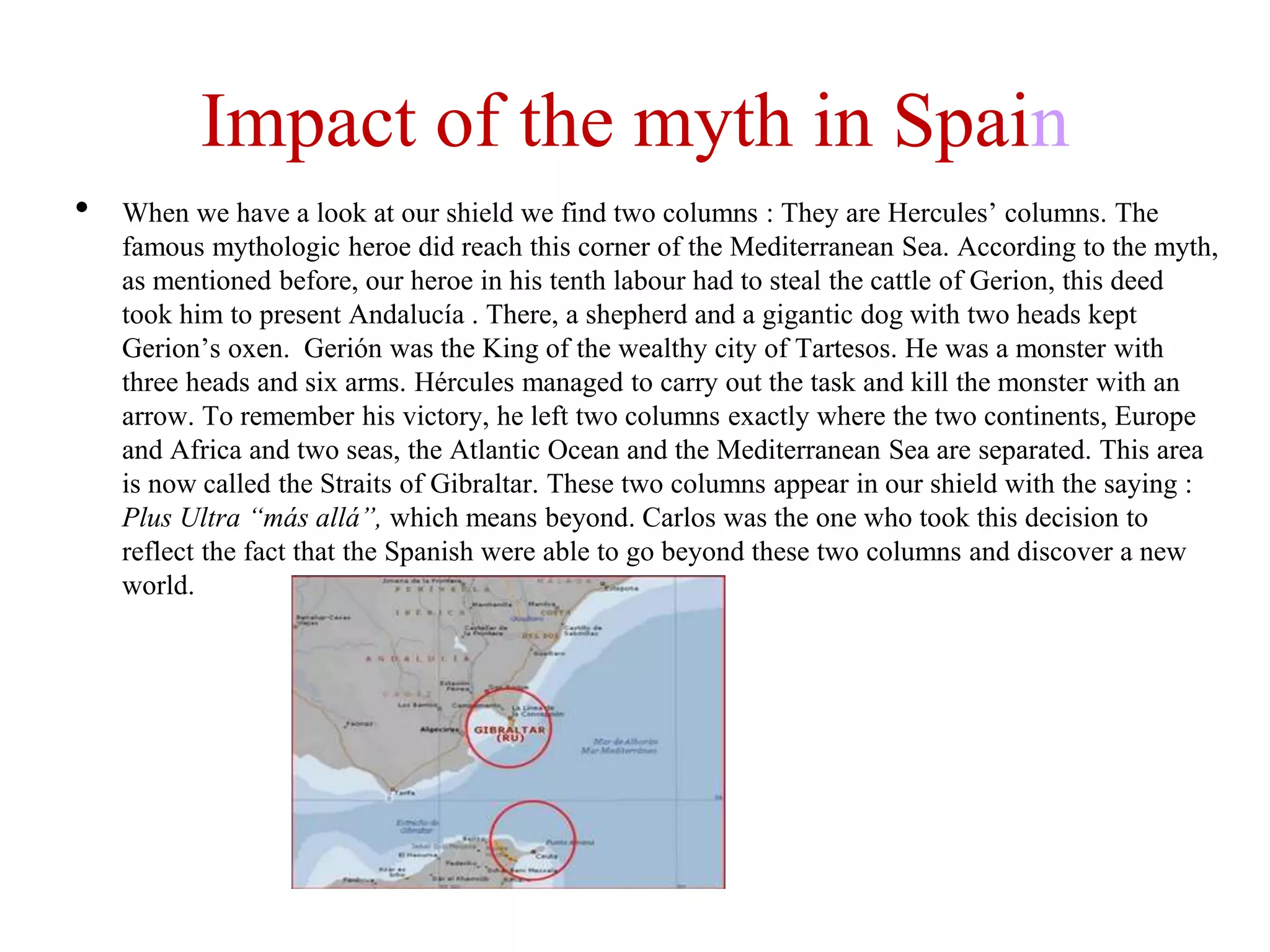 Myth of hercules - Spanish legend | PPTX