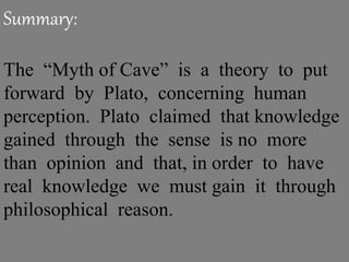 Myth of the cave | PPT