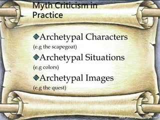 Mythological and Archetypal Approaches | PPTX