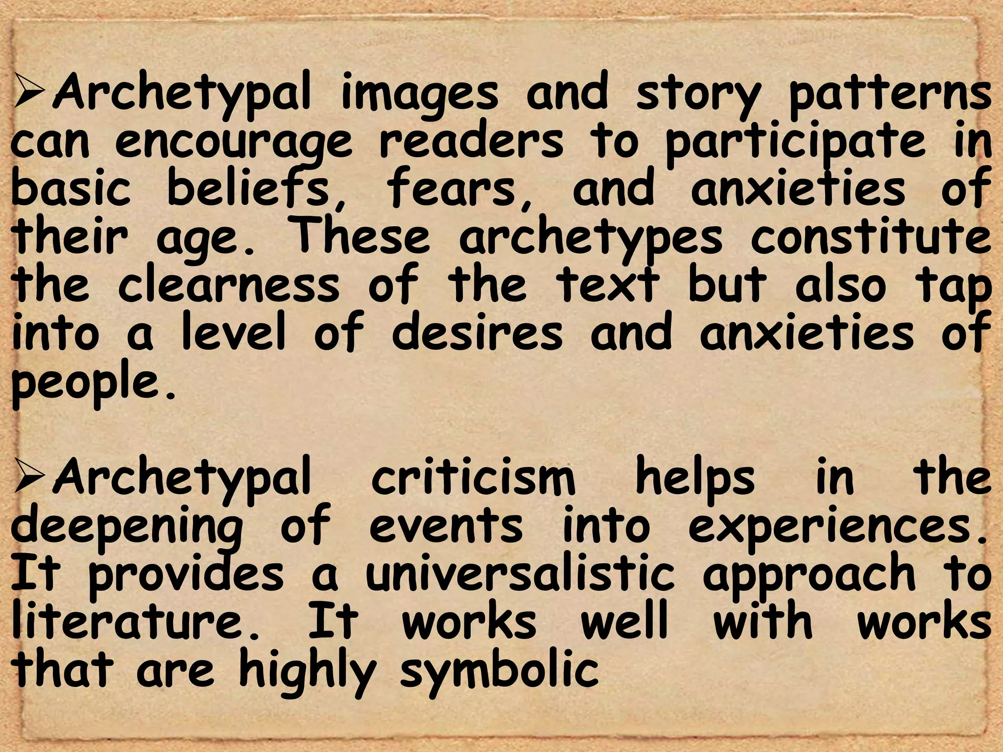 Mythological and archetypal criticism | PPTX
