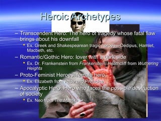 Mythological Archetype so I can do in the morning | PPT