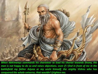 Mythology presentation - Shri Abhimanyu, Son of Shri Arjun | PPTX