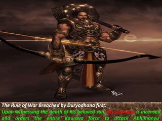 Mythology presentation - Shri Abhimanyu, Son of Shri Arjun | PPTX