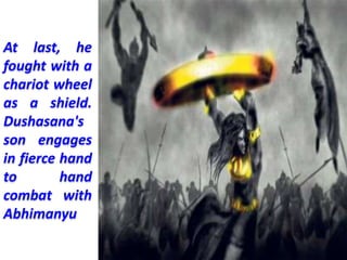 Mythology presentation - Shri Abhimanyu, Son of Shri Arjun | PPTX