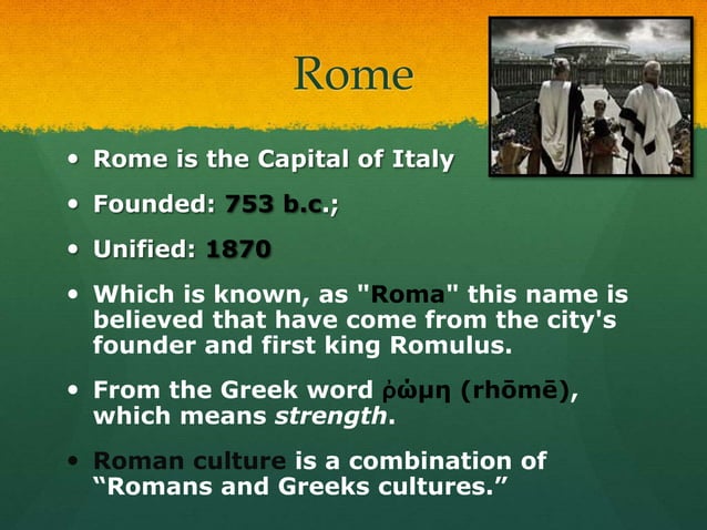 Creation of Rome. Remus and Romulos | PPTX | Education