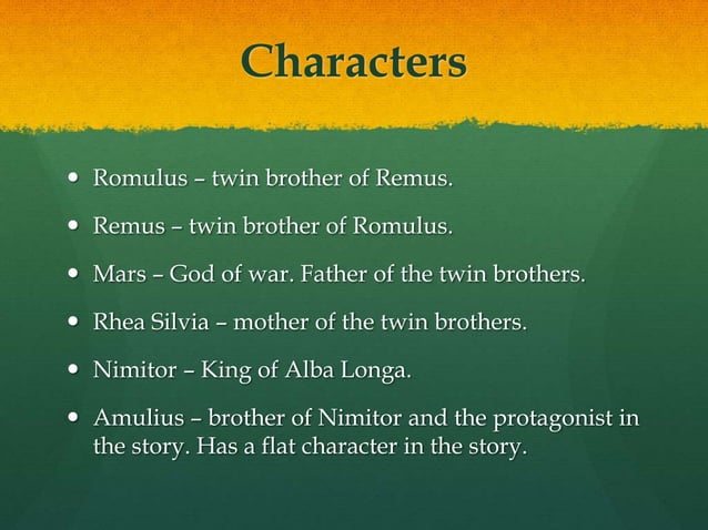 Creation of Rome. Remus and Romulos | PPTX | Education
