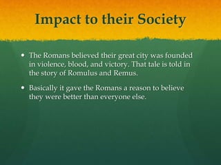 Creation of Rome. Remus and Romulos | PPTX