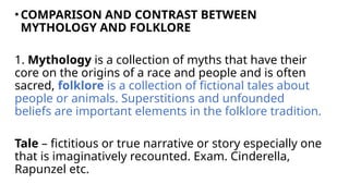 Mythology and Folklore ppt.pptx.......... | PPT
