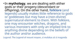 Mythology and Folklore ppt.pptx.......... | PPT