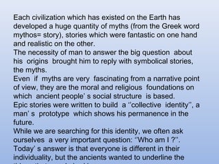 Mythology as a form of story telling about life by Aurora | PPT