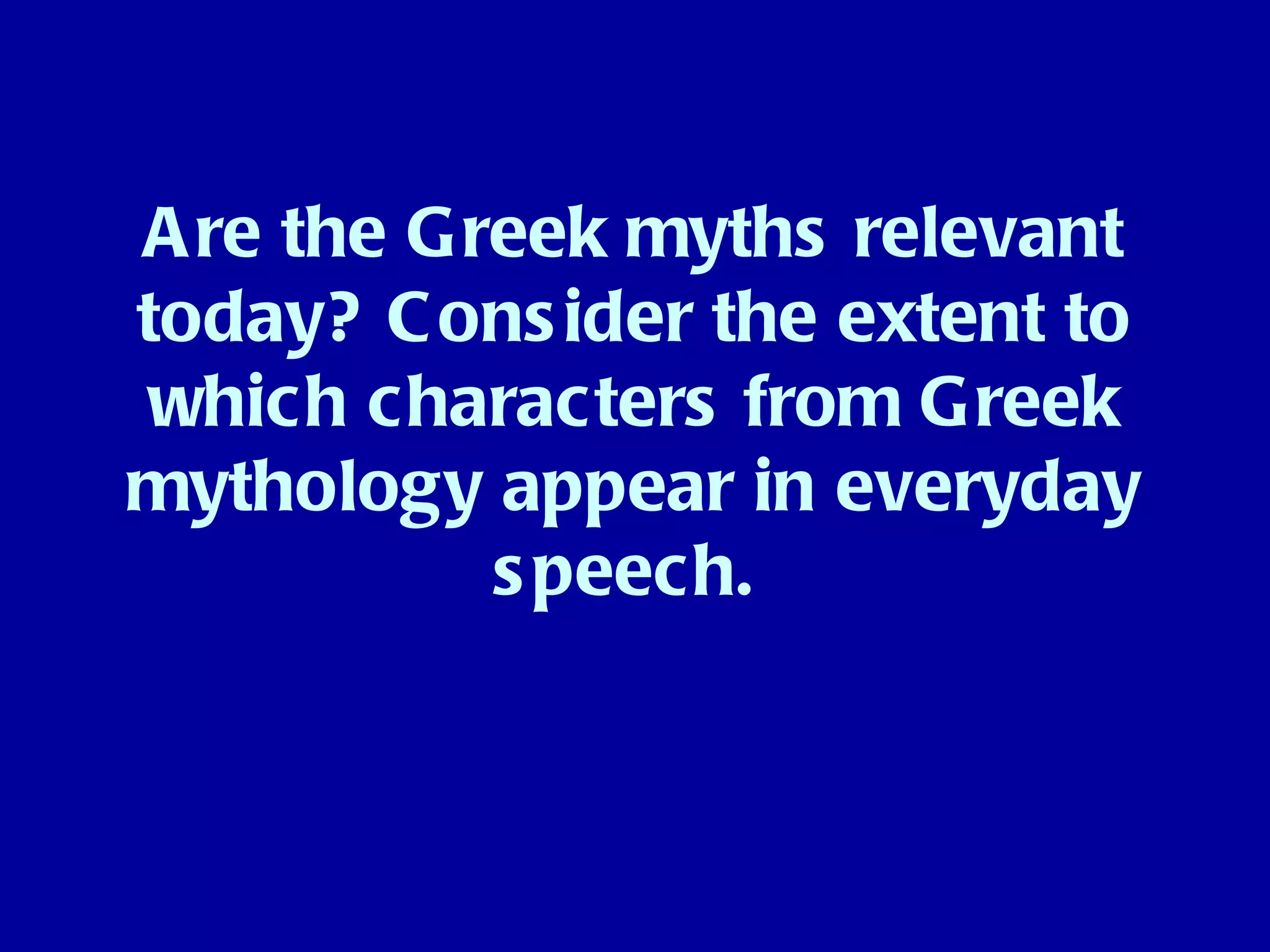 Mythology Everyday | PPT