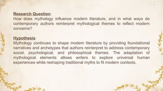 The Resurgence and Reimagination of Ancient Mythology in Modern ...