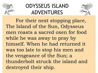 A SUMMARY OF ODYSSEY BY HOMER | PPTX