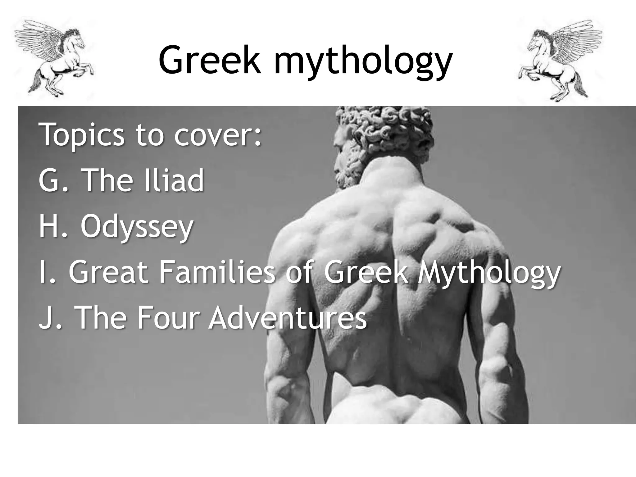 Introduction to Greek mythology: Authors, gods, & goddesses | PPTX