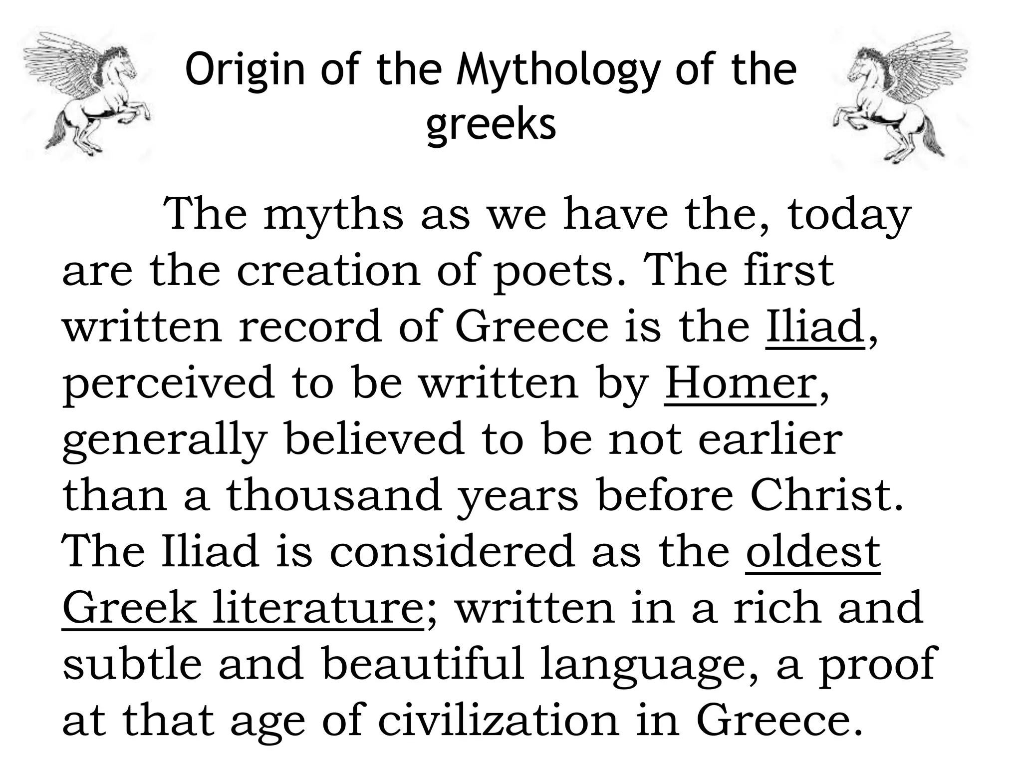 Introduction to Greek mythology: Authors, gods, & goddesses | PPTX