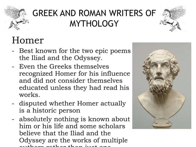 Introduction to Greek mythology: Authors, gods, & goddesses | PPTX
