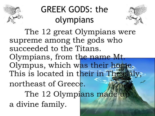 Introduction to Greek mythology: Authors, gods, & goddesses | PPTX