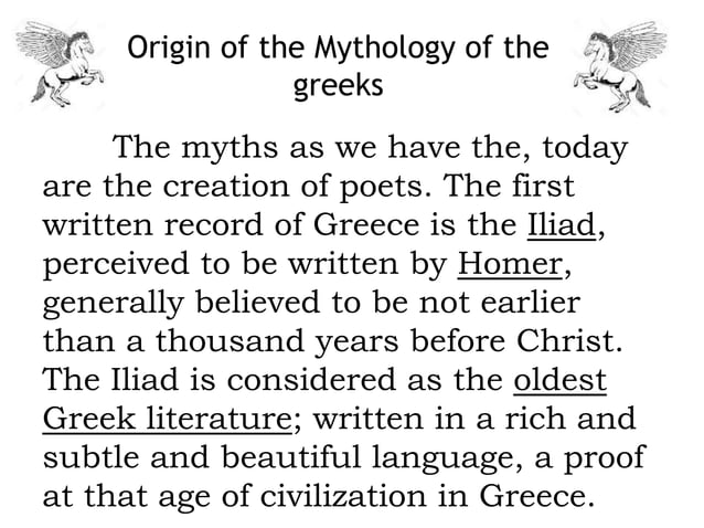 Introduction to Greek mythology: Authors, gods, & goddesses | PPTX