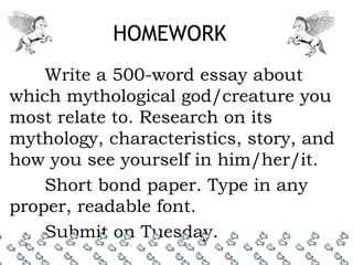 Introduction to Greek mythology: Authors, gods, & goddesses | PPTX