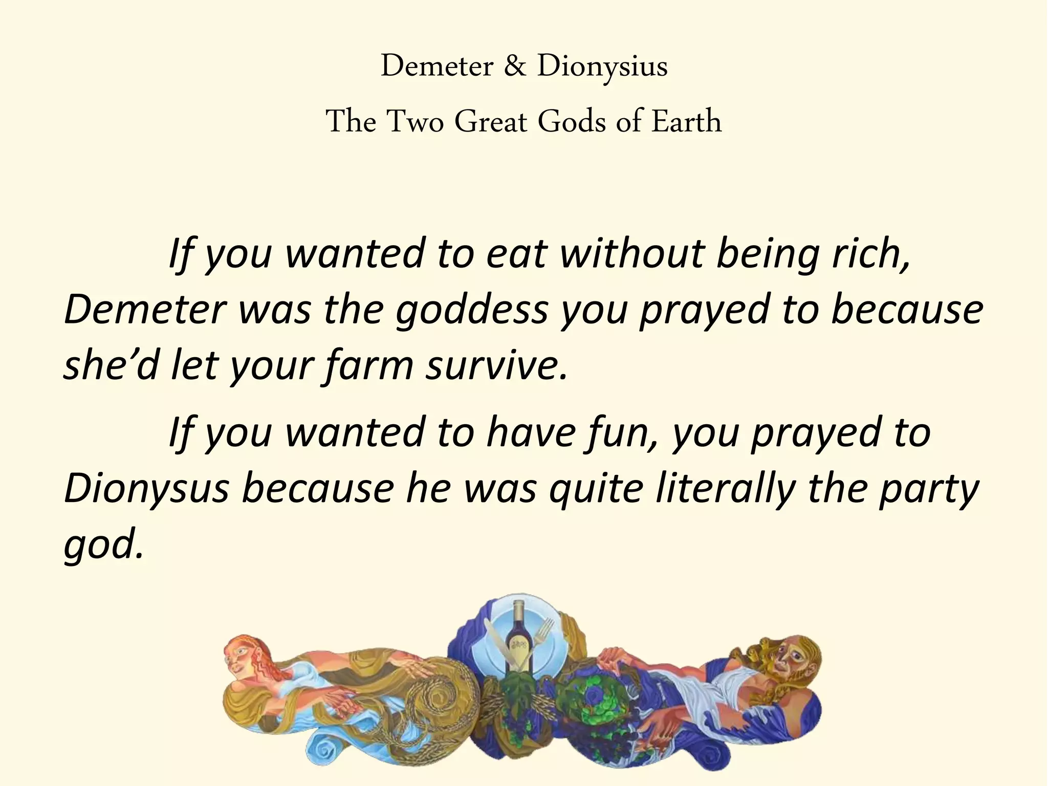 greek mythology: two great gods of earth | PPTX