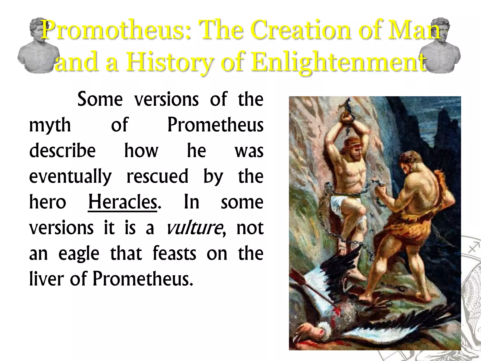greek creation myth - promotheus and 5 ages | PPTX | Fantasy | Genres