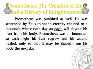 greek creation myth - promotheus and 5 ages | PPTX