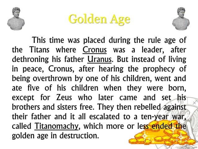 greek creation myth - promotheus and 5 ages | PPT