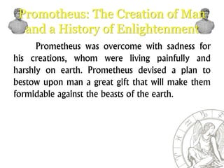greek creation myth - promotheus and 5 ages | PPTX