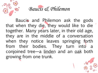 GREEK MYTHOLOGY: eight tales of lovers | PPTX