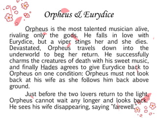 GREEK MYTHOLOGY: eight tales of lovers | PPTX