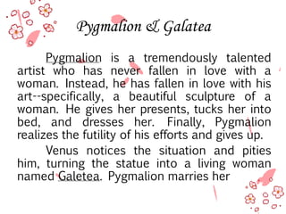 GREEK MYTHOLOGY: eight tales of lovers | PPTX