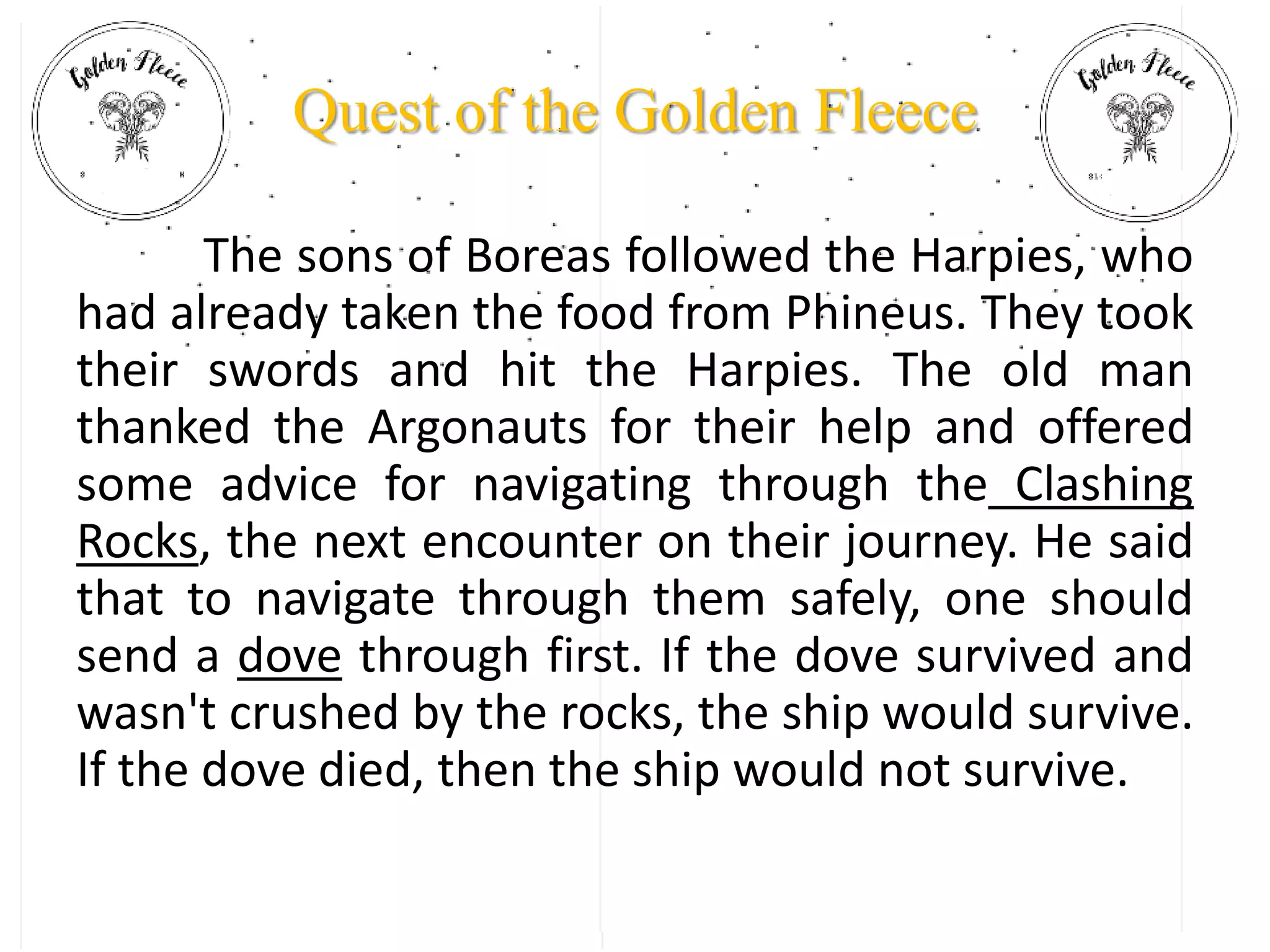 GREEK MYTHOLOGY : quest of golden fleece | PPTX | Adventure Travel ...