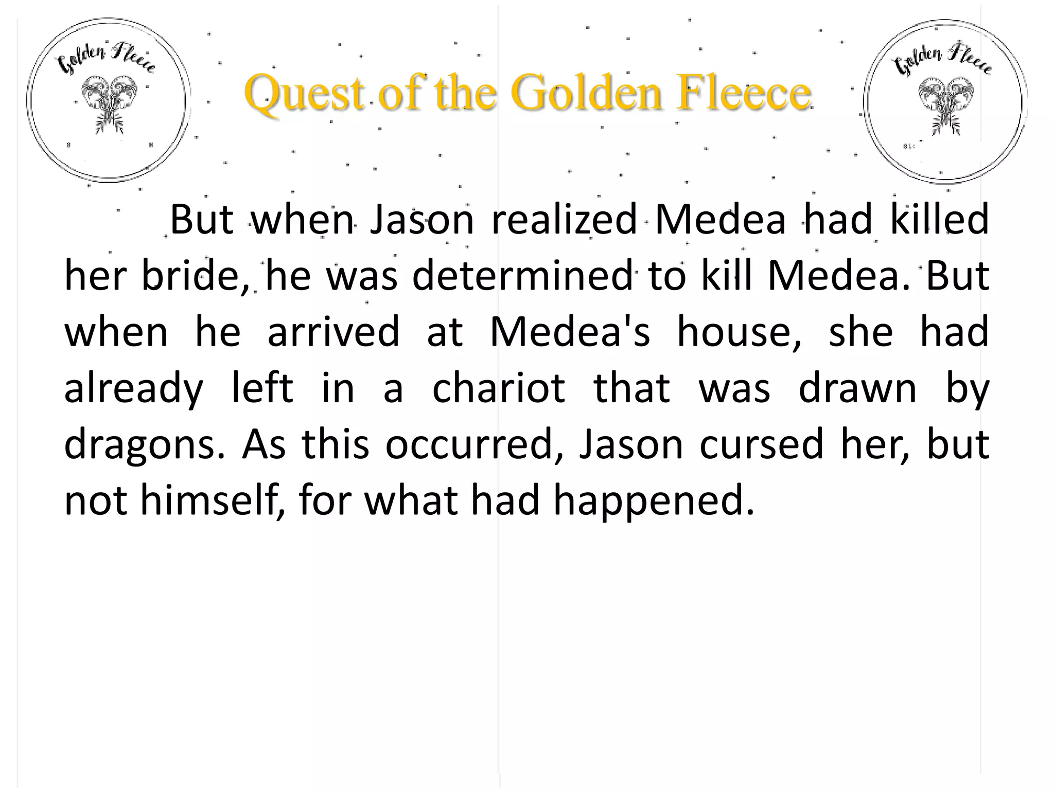 GREEK MYTHOLOGY : quest of golden fleece | PPTX