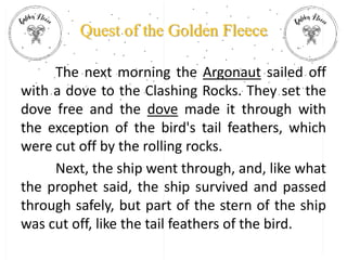 GREEK MYTHOLOGY : quest of golden fleece | PPTX | Adventure Travel ...
