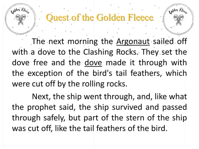 GREEK MYTHOLOGY : quest of golden fleece | PPTX | Adventure Travel ...