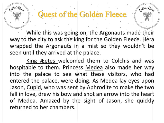 GREEK MYTHOLOGY : quest of golden fleece | PPTX | Adventure Travel ...