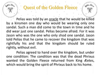 GREEK MYTHOLOGY : quest of golden fleece | PPTX | Adventure Travel ...