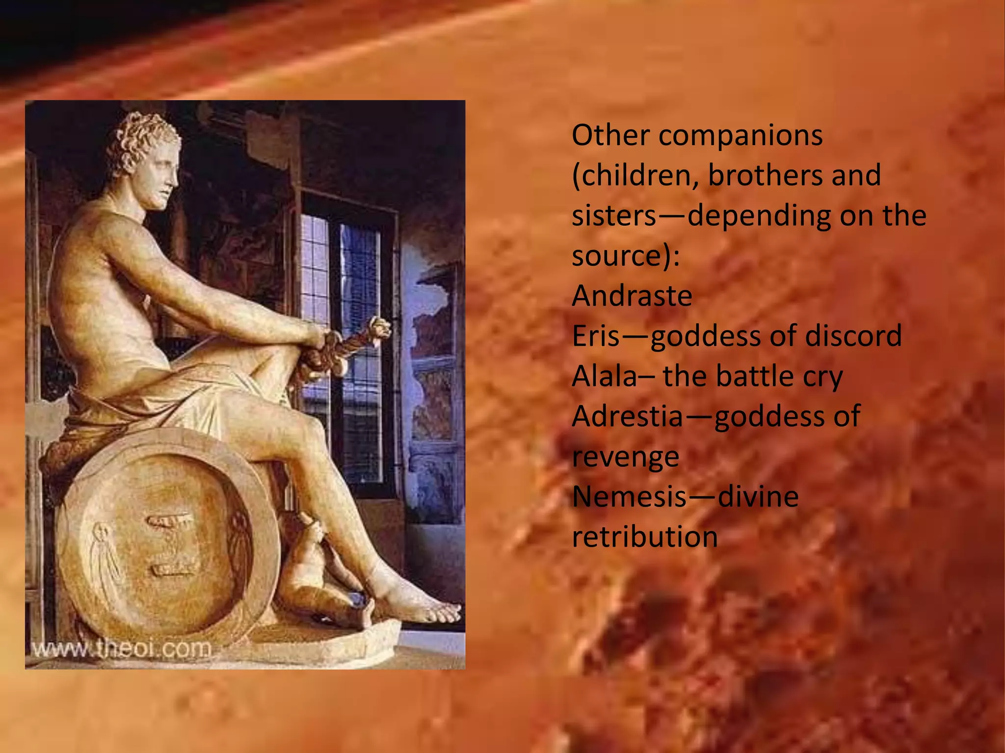 Mythology lesson 13 mars (ares) | PPT